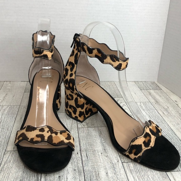 INC International Concepts | Shoes | Inc Leopard Print Scallop Block ...